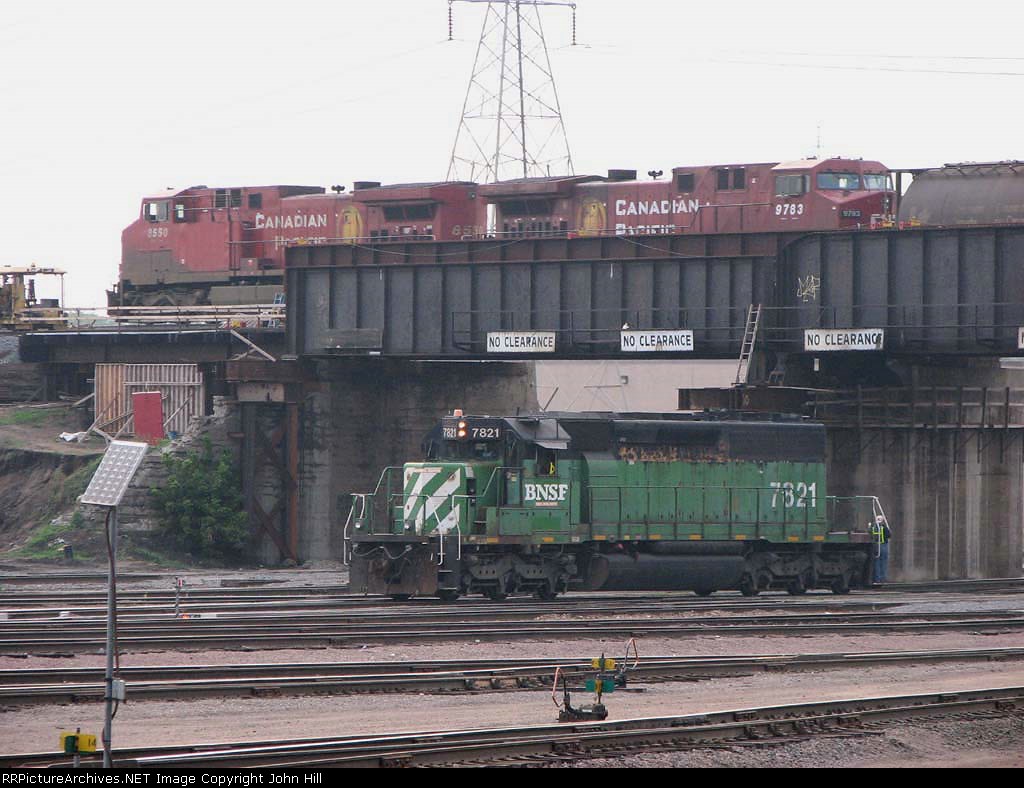 070822004 One of the first CP trains to use newly-opened north span of CP/SOO bridge ...